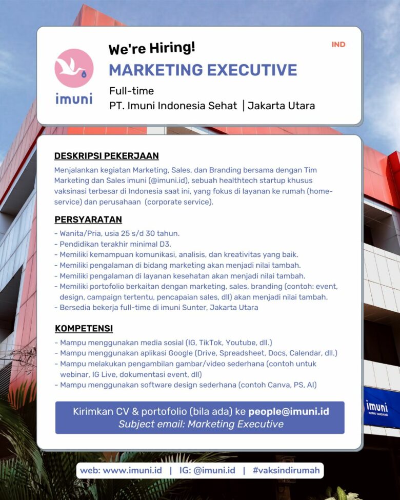 Lowongan Kerja - PT Imuni Indonesia Sehat - Loker Terkini