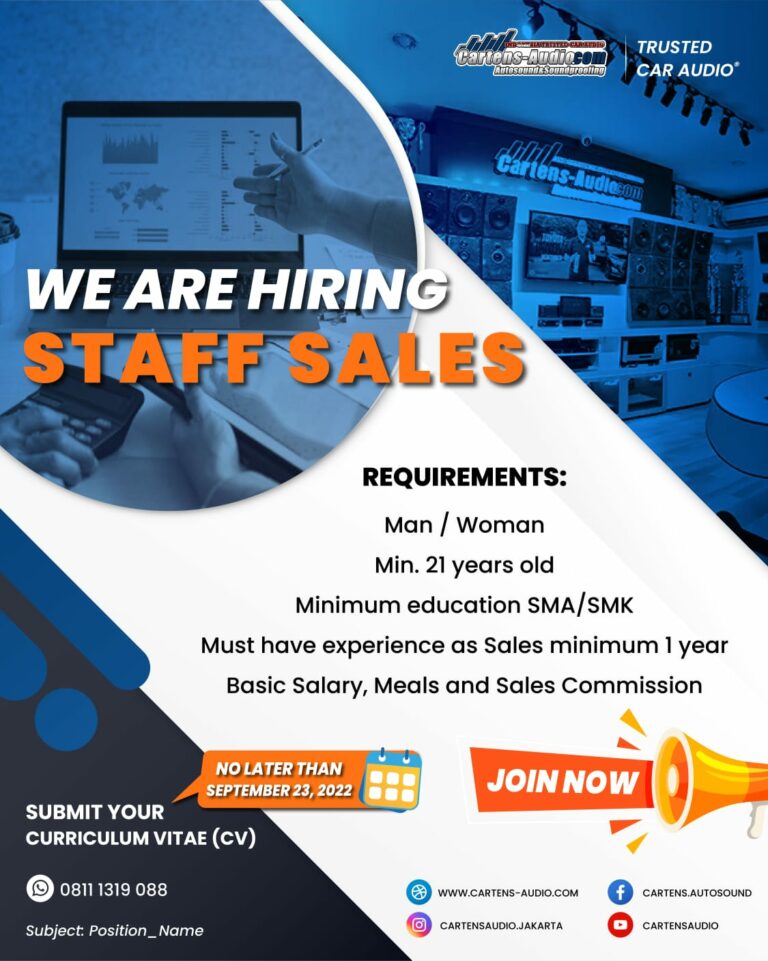 Lowongan Kerja - Cartens Audio - Loker Terkini